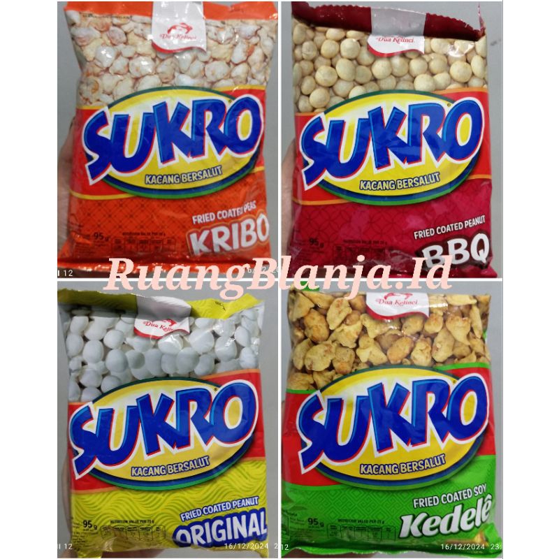 Jual Dua kelinci sukro snack kacang bersalut 95gr all varian rasa ...
