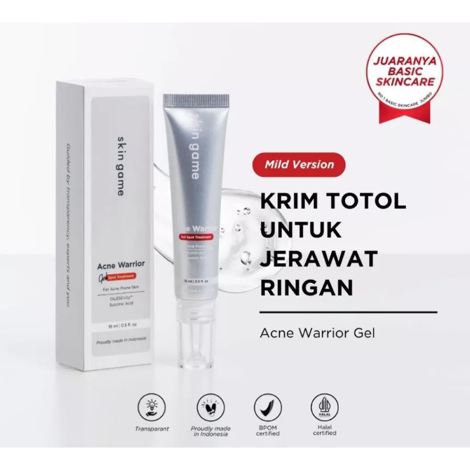 Jual (+FREE GIFT) Skin Game Acne Warrior Gel 15 ml - Krim Jerawat ...