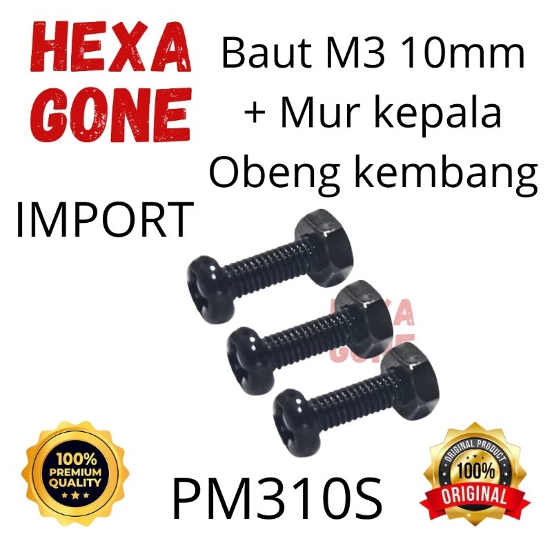 Jual Baut M3 + mur panjang 10mm | Shopee Indonesia