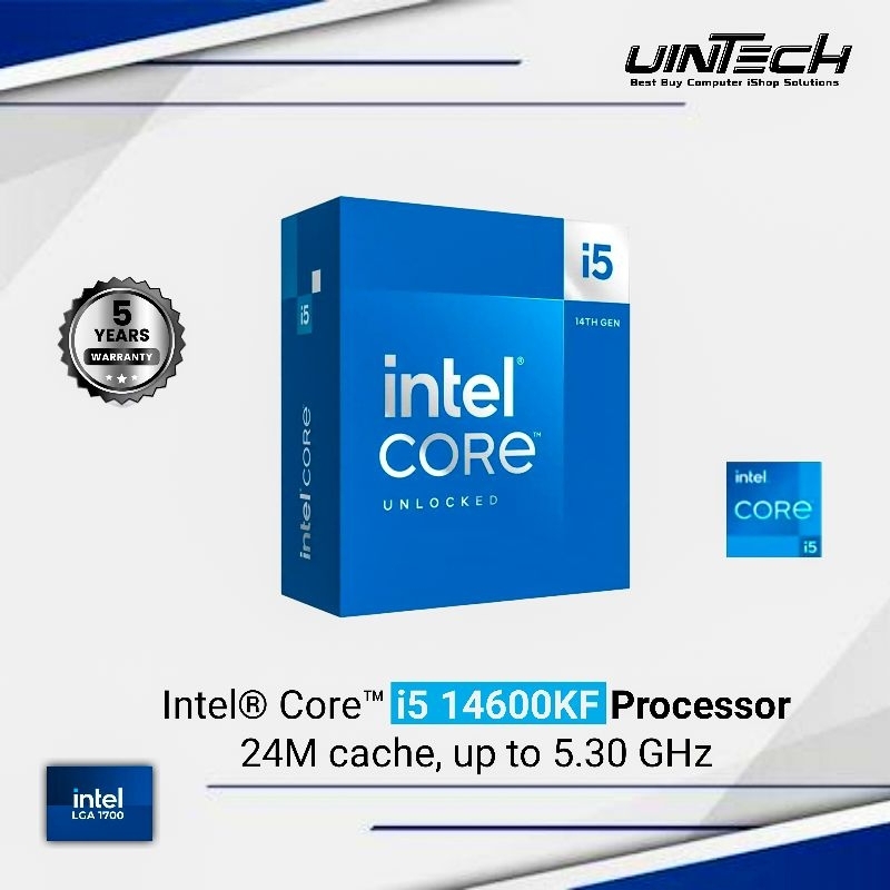 Jual Processor Intel Core i5 14600KF LGA 1700 Intel Gen14 Garansi Resmi ...