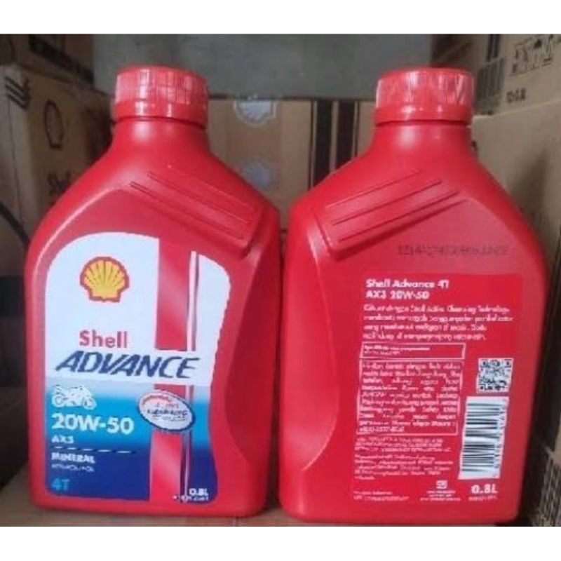 Jual OIL SHELL ADVANCE AX3 800ML 4T 20W-50 MINERAL 100% ORIGINAL ...