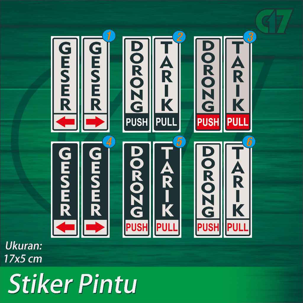 Jual Stiker Pintu, Stiker Label Pintu, Stiker Pintu Tarik Dorong ...