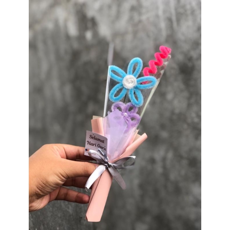 Jual BUKET Kecil Mini single flower Kawat Bulu Mercy, Gift MURAH Free ...