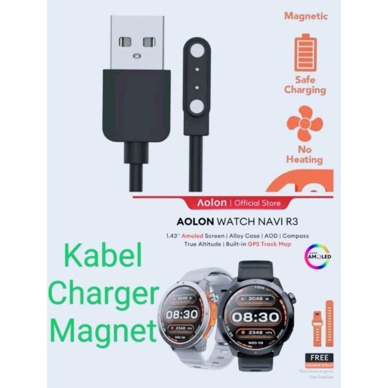 Jual Aolon Watch Navi R3 Smart Watch Kabel Charger Smartwatch Aolon ...