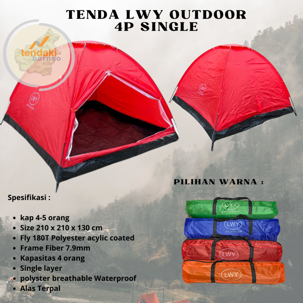 Jual TENDA CAMPING | TENDA ELITE 4P | TENDA COMPASS 4P | TENDA HY BC ...