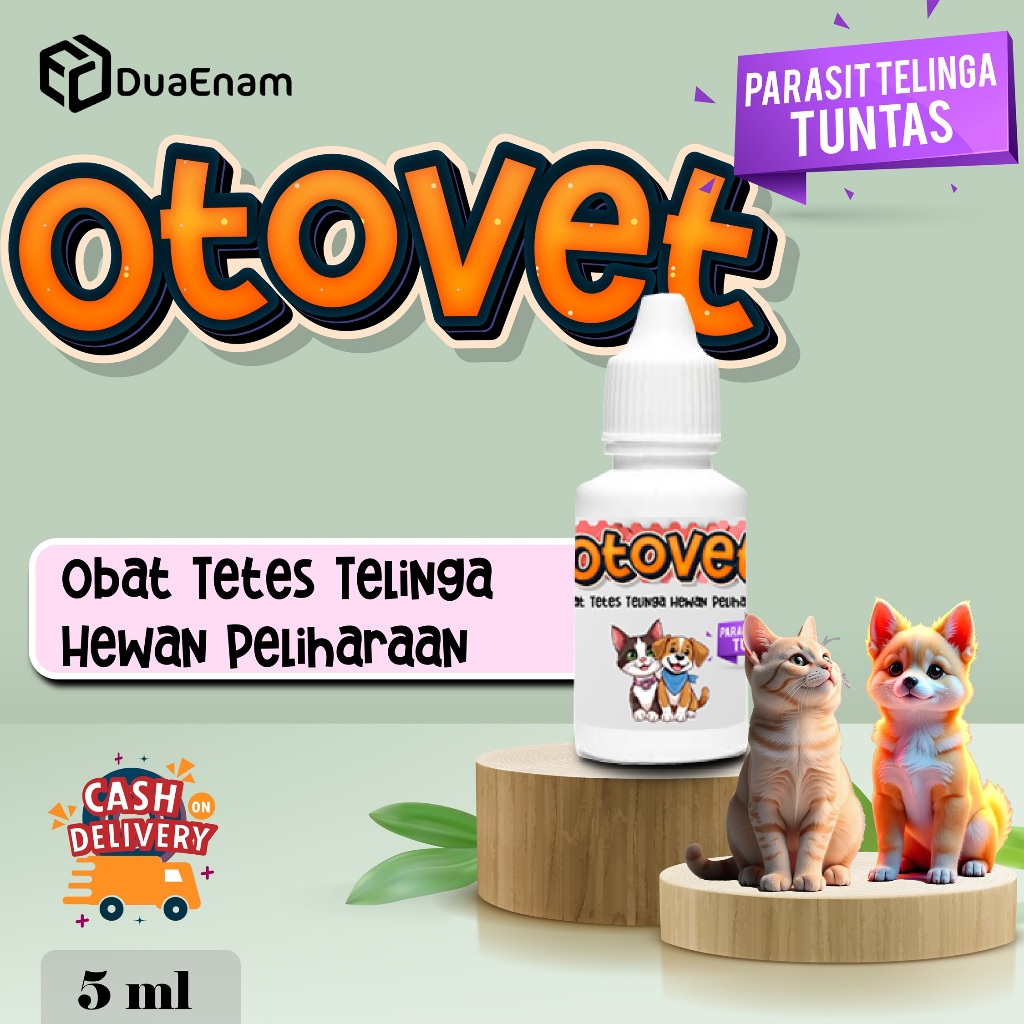 Jual OTOVET obat kutu telinga kucing congek Otitis earmites anjing ...