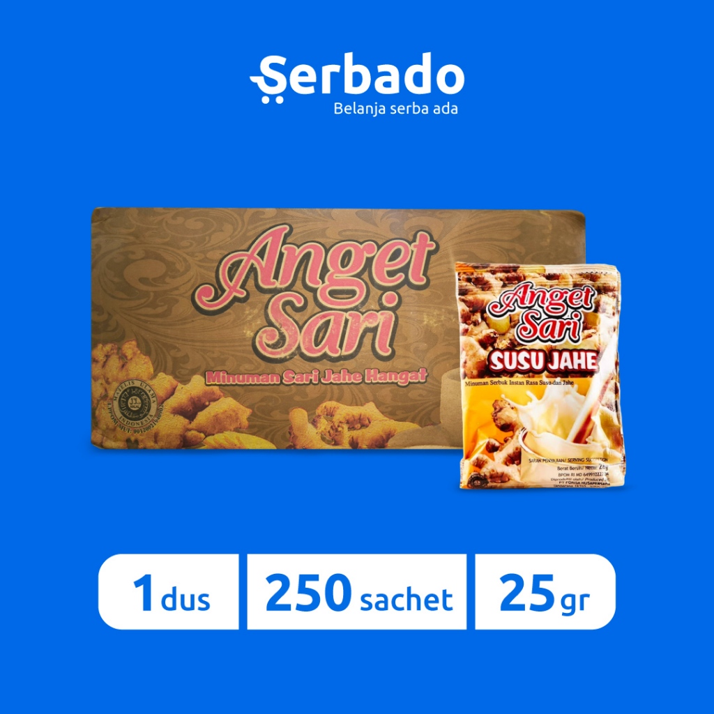 Jual Anget Sari Susu Jahe Kemasan Sachet 25gr 1 Dus (250 sachet ...