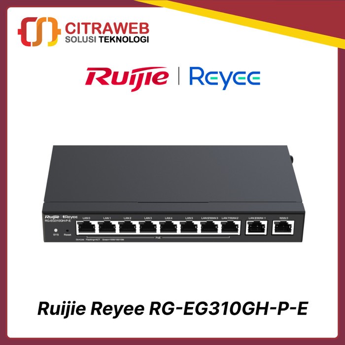 Jual Ruijie Reyee RG-EG310GH-P-E 10 Port Cloud Managed PoE Router | Shopee Indonesia