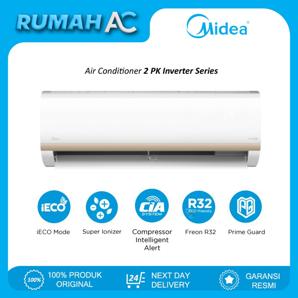 Jual Midea AC Inverter 2 PK MSIAF-18CRDN2 (Unit Indoor & Outdoor ...