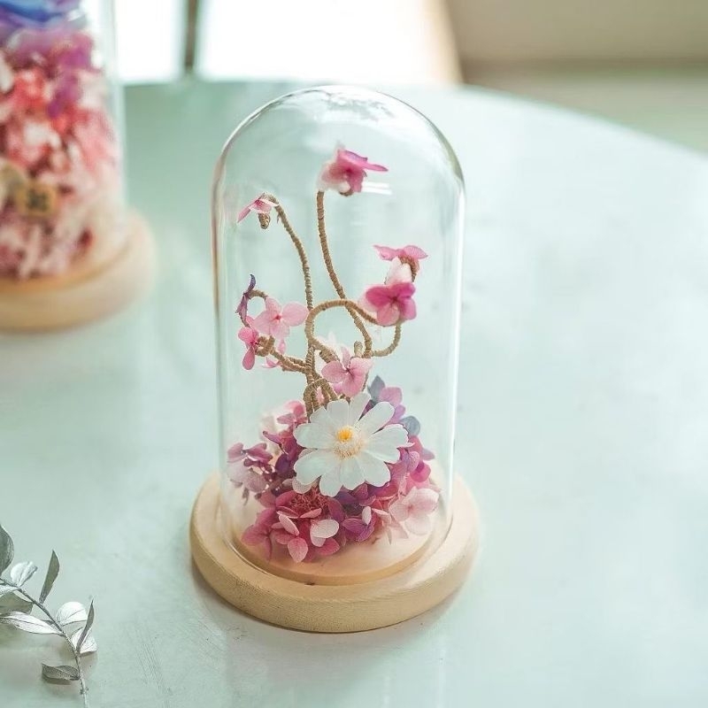 Jual Glass Dome Flower - Bunga Dekorasi Vas Bening | Shopee Indonesia