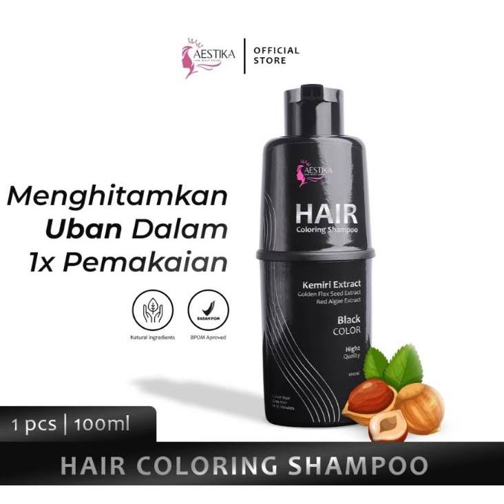 Jual Aestika Hair Coloring Shampoo - Shampo Penghitam Rambut Uban ...