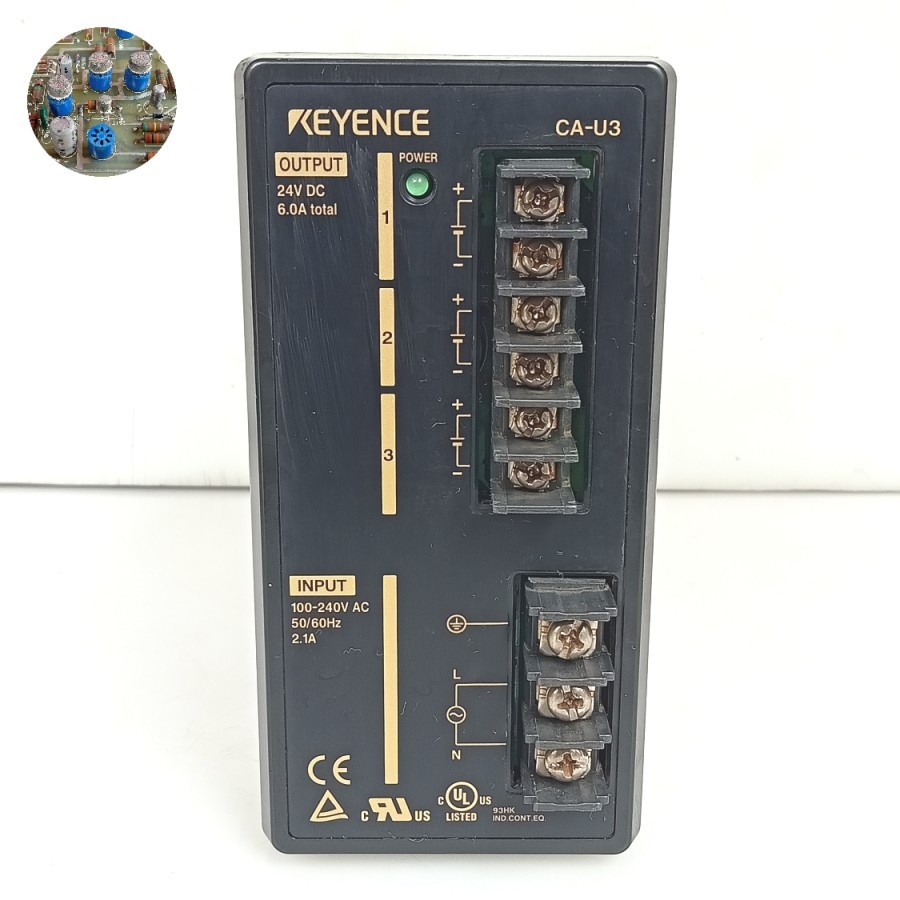 Jual KEYENCE CA-U3 Power Supply 24V 6A Din Rail / SMPS 24 Volt 6 Amper ...