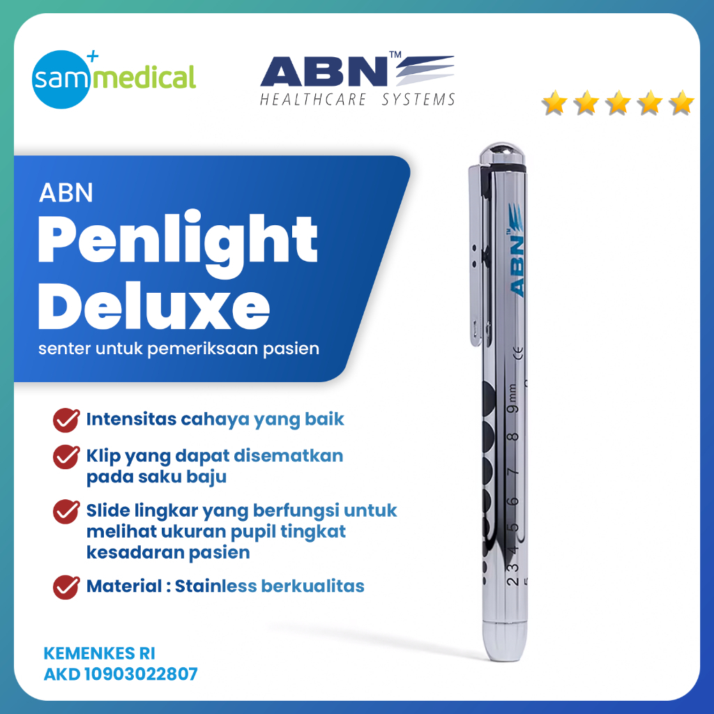 Jual ABN Deluxe Penlight / Lampu Medis / Lampu Kuning / Pena Lampu ...