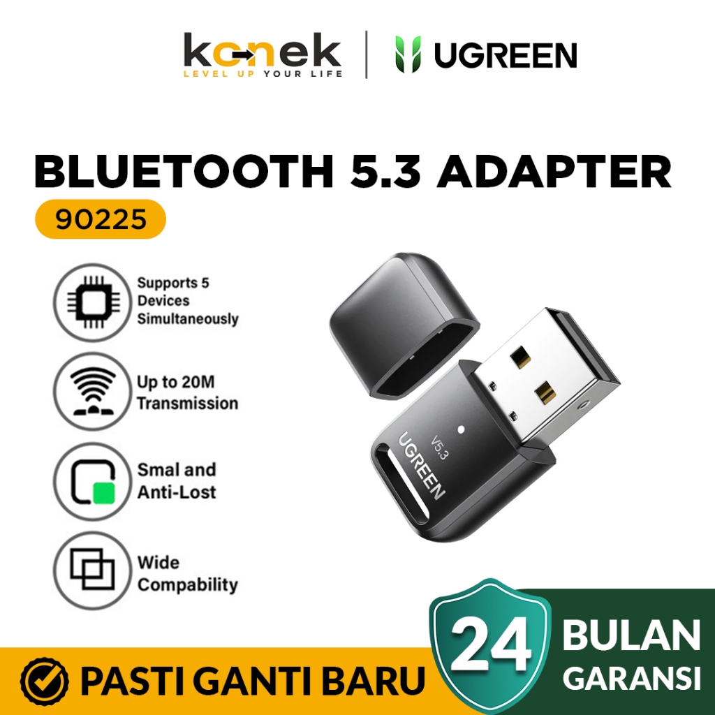 Jual Ugreen Wireless USB Bluetooth 5.3 Dongle Receiver Transmitter Laptop 90225 | Shopee Indonesia