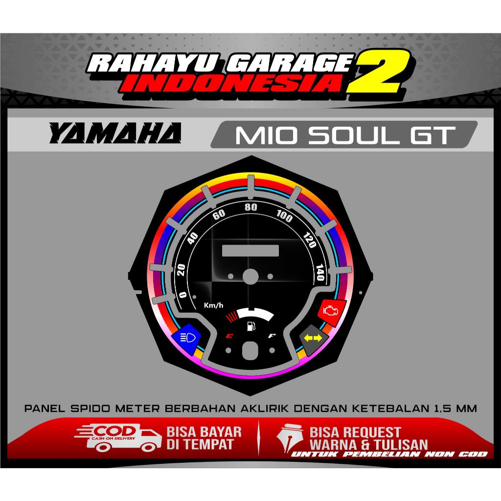 Jual PAPAN SPEEDOMETER CUSTOM YAMAHA MIO SOUL GT | Shopee Indonesia
