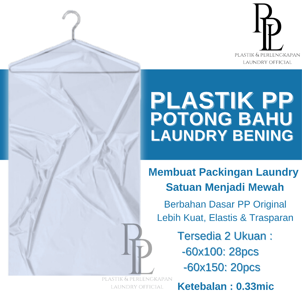 Jual Plastik Laundry Satuan Gantung Baju / Plastik Laundry PP Cutting ...