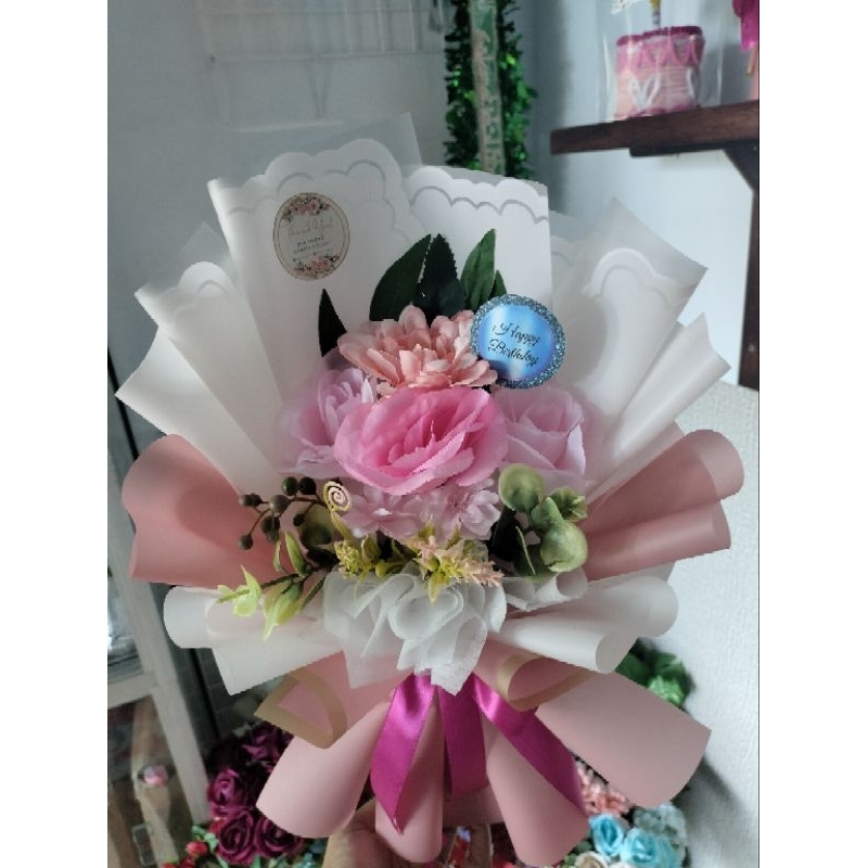 Jual buket bunga pink | Shopee Indonesia