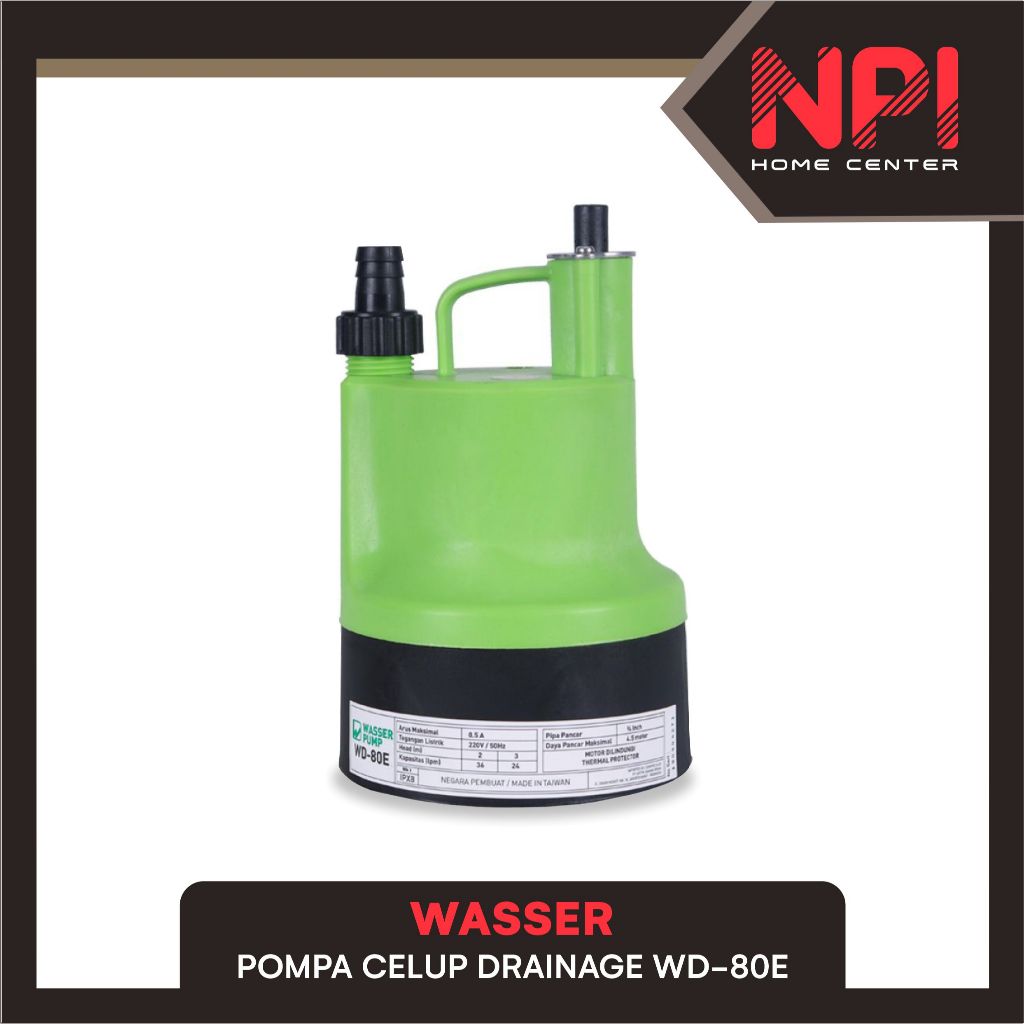 Jual Wasser - Pompa Celup Air Bersih Submersible Pump Kolam Wd 80 E 80E ...