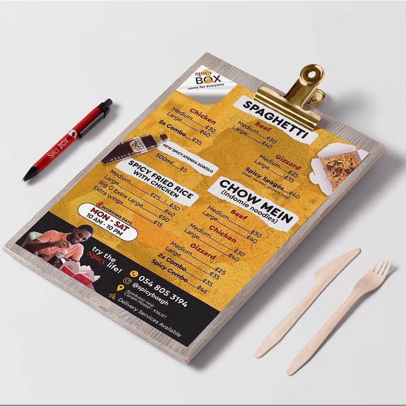Jual Desain Daftar Menu Elegant Simple 1 Hari jadi Premium | Shopee ...