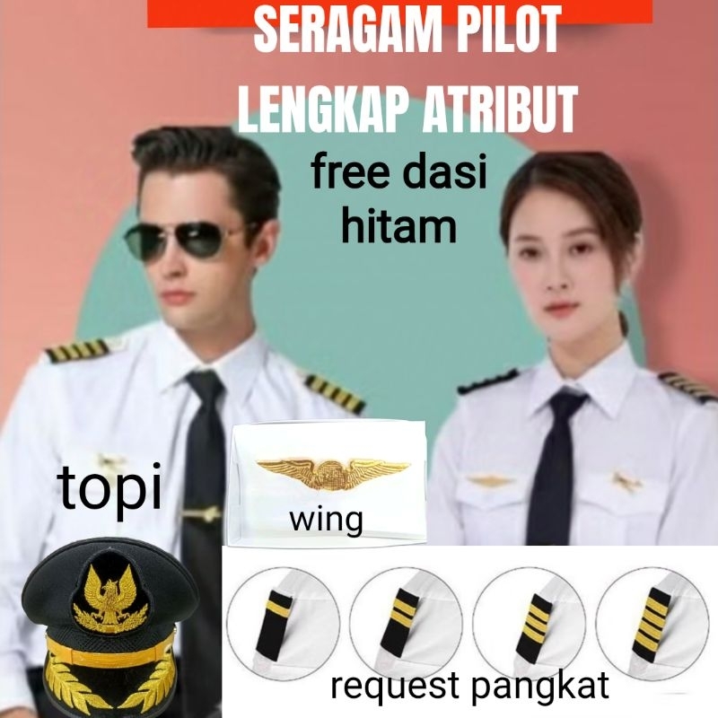 Jual baju seragam pilot dewasa lengkap | Shopee Indonesia