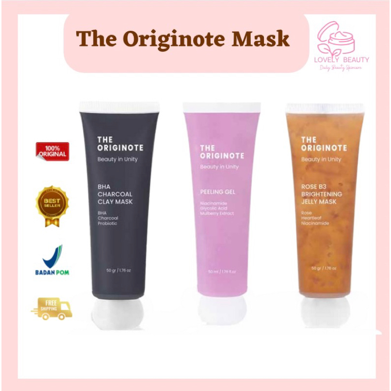 Jual [Ready Stock] THE ORIGINOTE Masker Series | Rose B3 Brightening ...