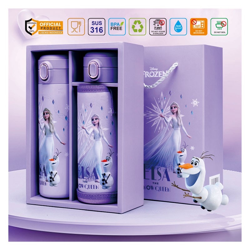 Jual DISNEY Sip Straw Stainless Steel Magic Cup Duo Flask 480ml / Tumbler 2 Tutup | Shopee Indonesia