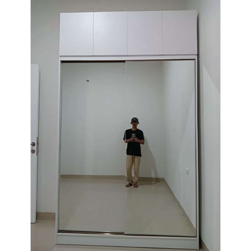 Jual Lemari Sliding 2 Pintu Lemari Pakaian Sliding Pintu 2 Ful Cermin
