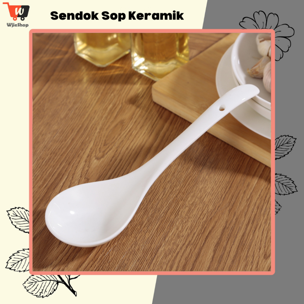 Jual Sendok Bebek Sendok Sup Keramik Putih Besar Tebal | Shopee Indonesia