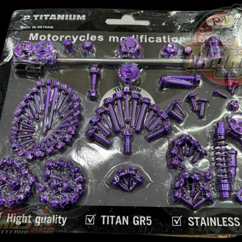 Jual Baut Set Titanium Ptitanium Yamaha Mio Sporty | Shopee Indonesia