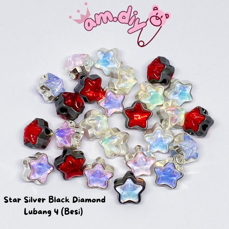 Jual Manik Besi Diamond Lubang 4 / Manik Besi Love / Manik Besi Bintang ...