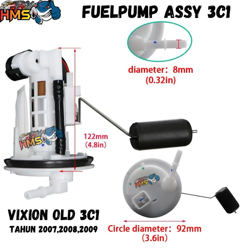 Jual FUELPUMP FUEL PUMP FULL PUMP POMPA BENSIN YAMAHA VIXION OLD LAMA ...