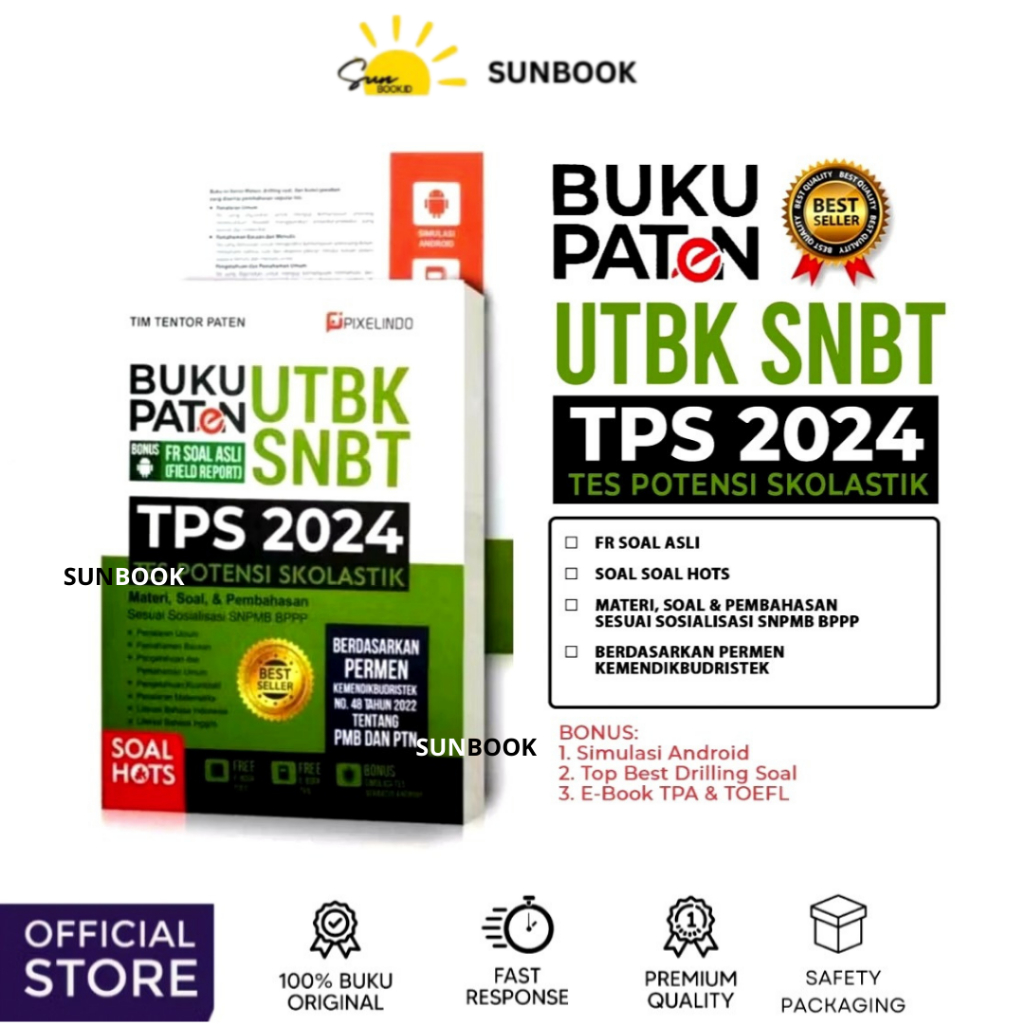 Jual Buku Paten UTBK SNBT TPS 2024 Terbaru Update Soal Essay/Isian Singkat | Shopee Indonesia