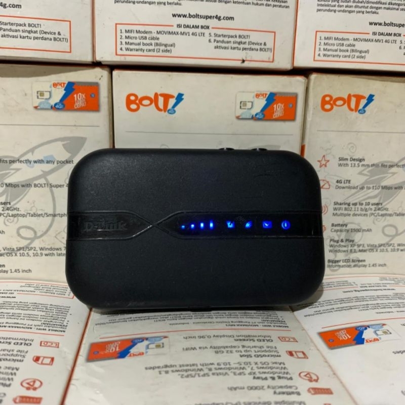 Jual Wifi Modem 4G LTE Mifi D-Link DWR-932C F1 UNLOCK All Operator 4G LTE Band 1'3'8'40 A1 Band ...