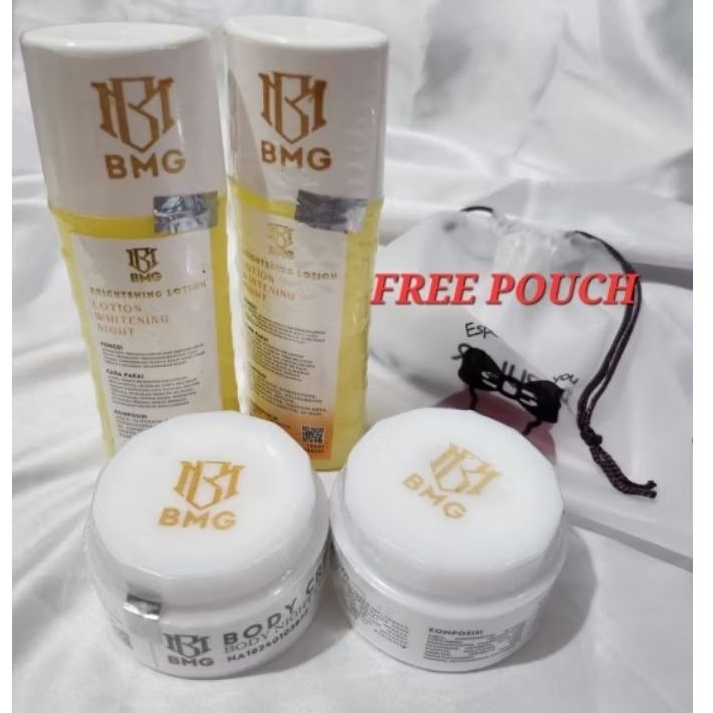 Jual ORIGINAL PAKET BMG CEPET PUTIH ( LOTION KUNING 2 DAN BODY CREAM 2 ...