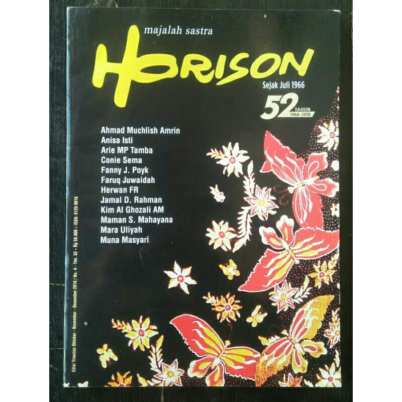 Jual Majalah Sastra Horison - 52 Tahun 1966-2018