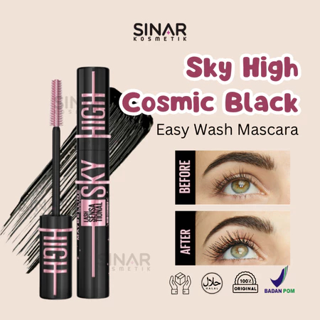 Jual SINAR Maybelline Lash Sensational Sky High Cosmic Black Easy Wash ...