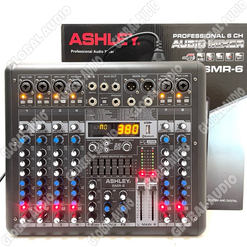 Jual Mixer Audio Ashley SMR 6 Original 8Channel Bluetooth - USB Smr6 Mixing 8 Bagus Murah ( Bisa ...
