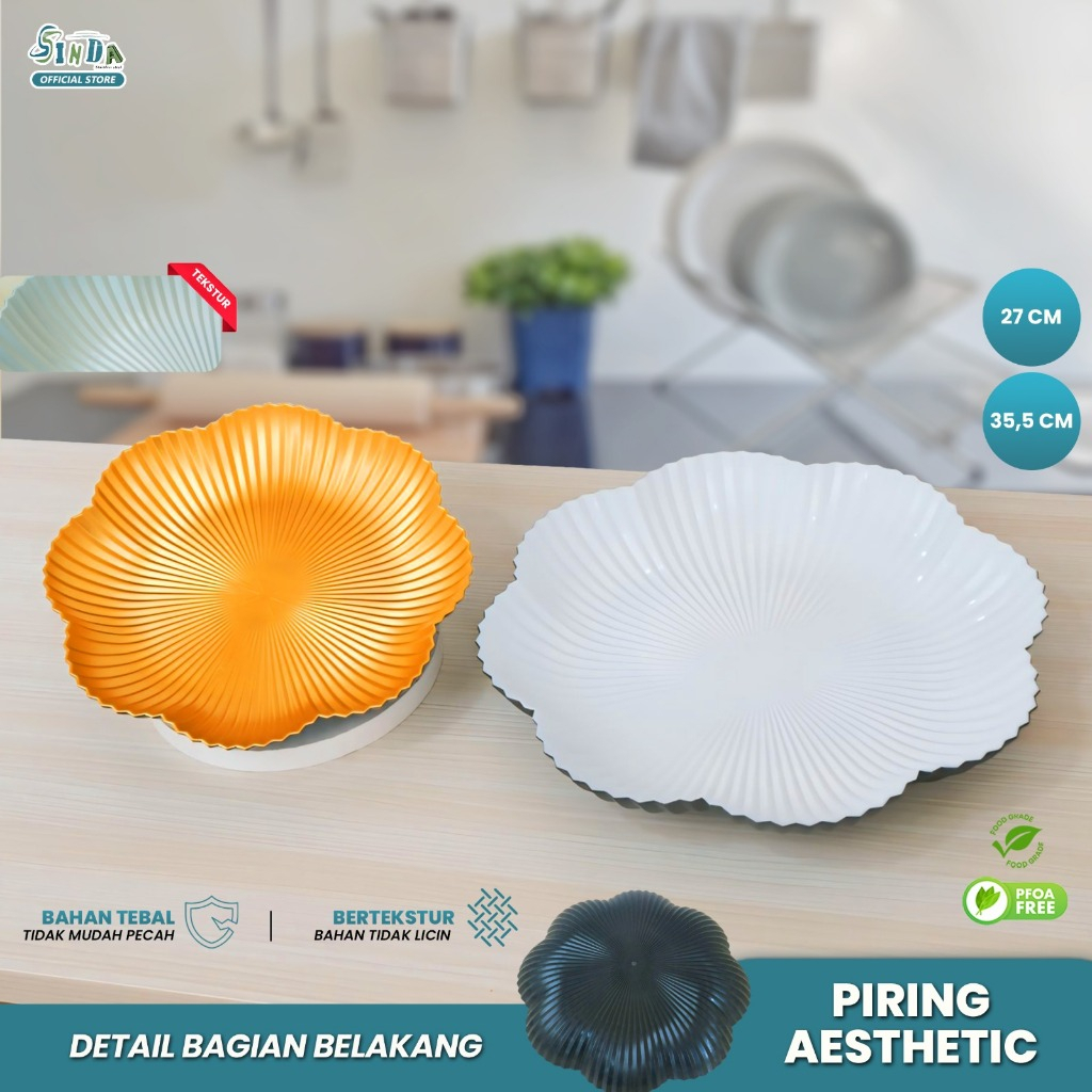 Jual Sinda Piring Makan Saji Motif Bunga Piring Snack Bahan Plastik ...