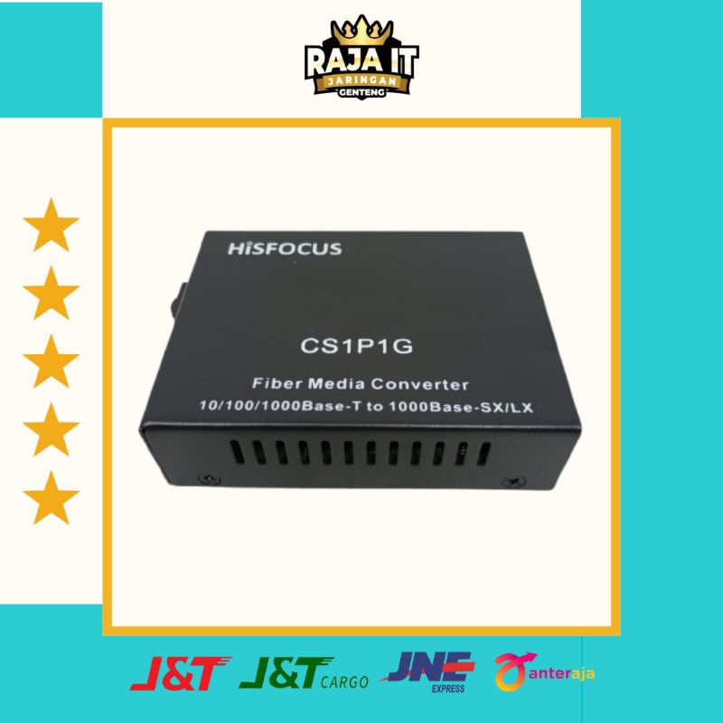 Jual FIBER MEDIA CONVERTER SFP TO LAN HISFOCUS CS1P1G GIGABIT ORIGINAL ...