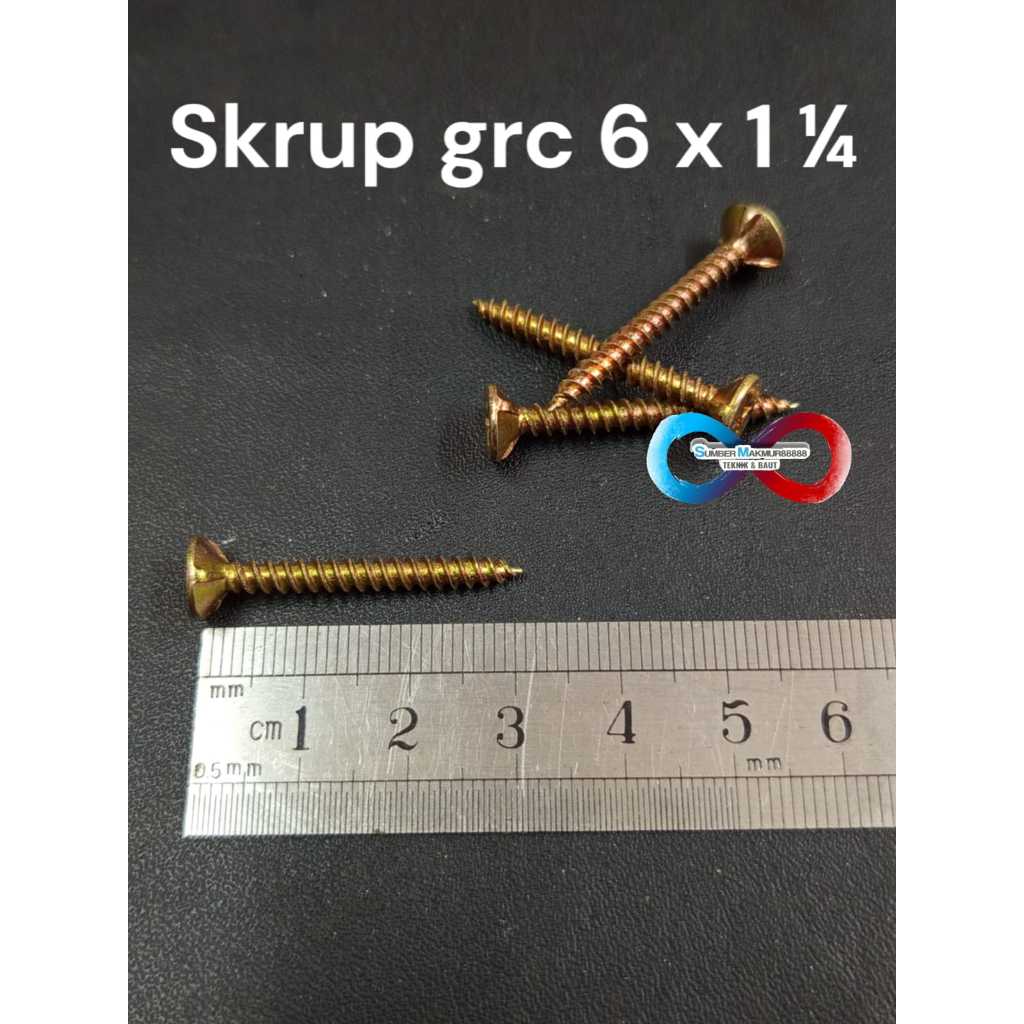 Jual Skrup Kalsiboard 6 x 1 1/4, Skrup grc per 100 pcs | Shopee Indonesia