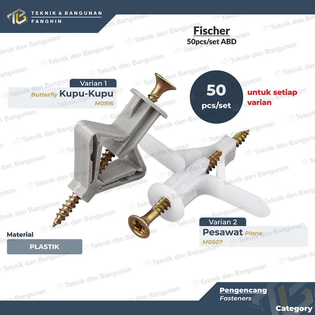 Jual FISHER FISER VISER PENGENCANG SEKRUP GYPSUM GIPSUM KUPU KUPU ...