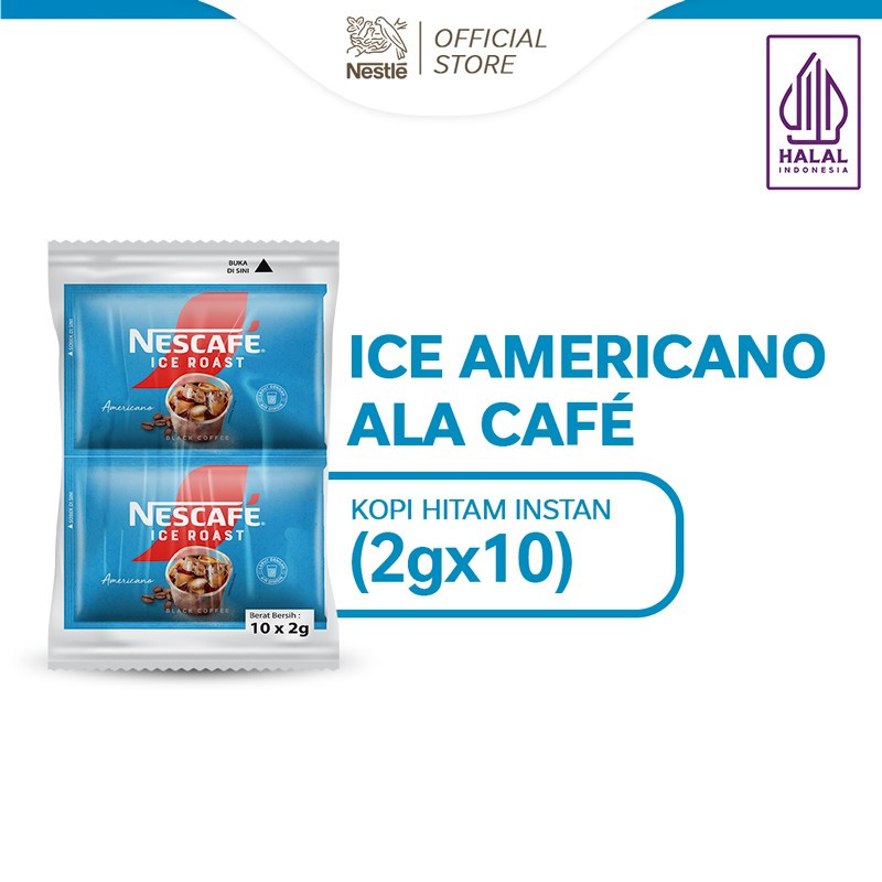 Jual Nestle Nesttle Nescafe Ice Roasted Americano Kopi Hitam Instan ...