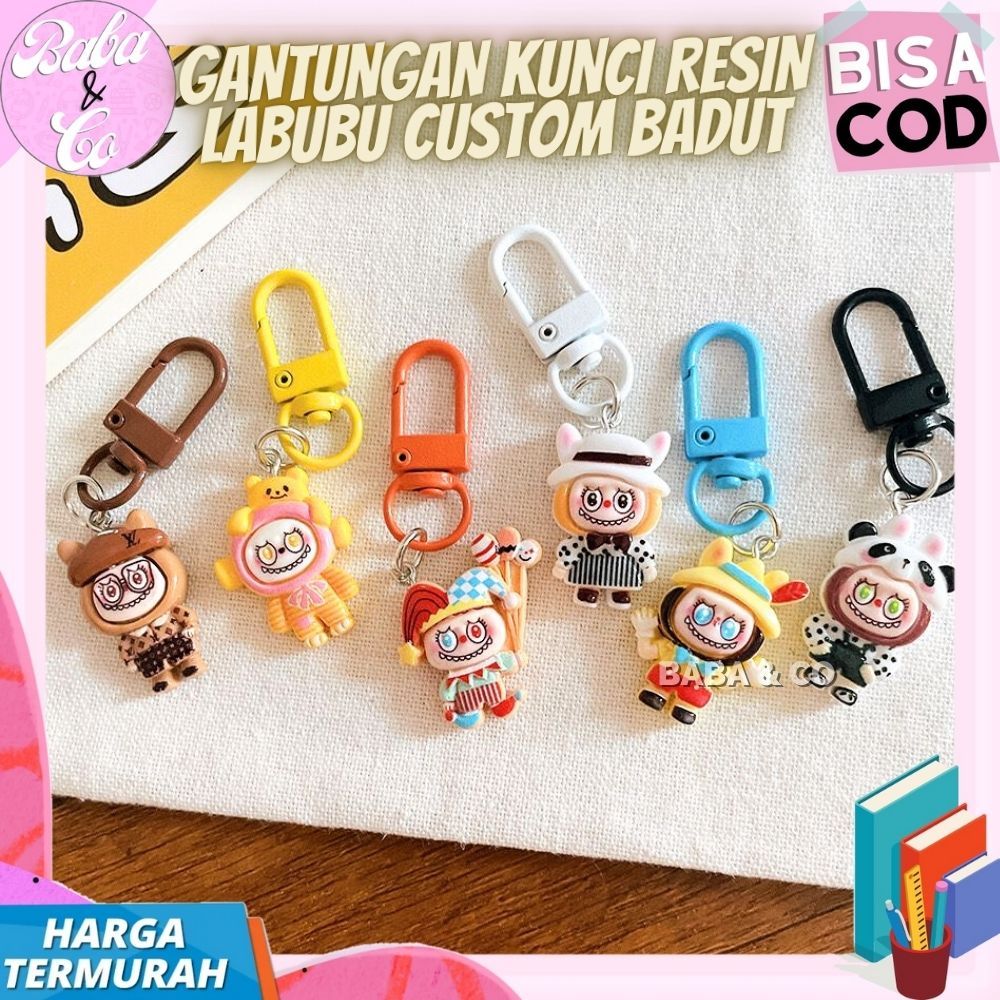 Jual GANTUNGAN KUNCI RESIN LABUBU CUSTOM BADUT KEYCHAIN LOT KLIP LABUBU ...