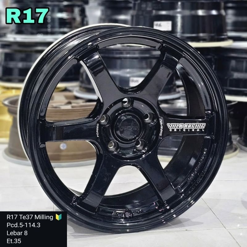 Jual velg te37 ring 17 lebar 8 untuk innova hrv civic ruah terios xpander | Shopee Indonesia