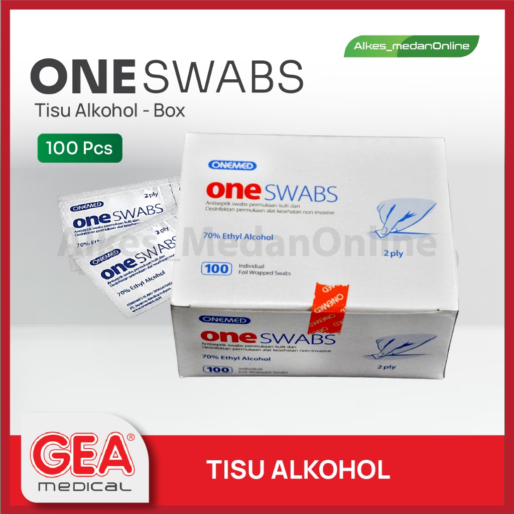 Jual ONEMED l One Swab / Tissue Alkohol isi 100 Pcs | Shopee Indonesia