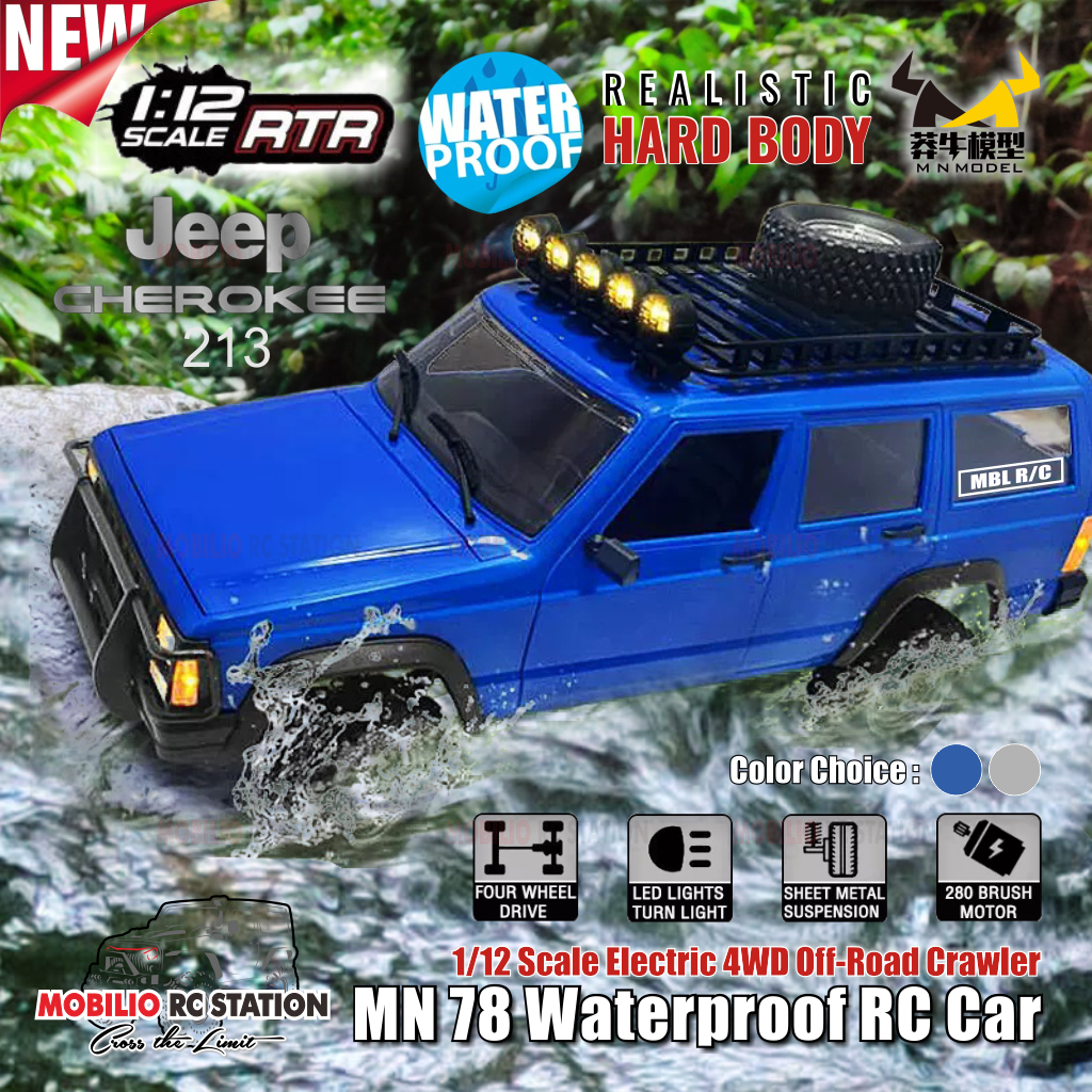 Jual RC MN78 Waterproof Jeep Cherokee 213 1/12 Scale 4WD Crawler Car ...