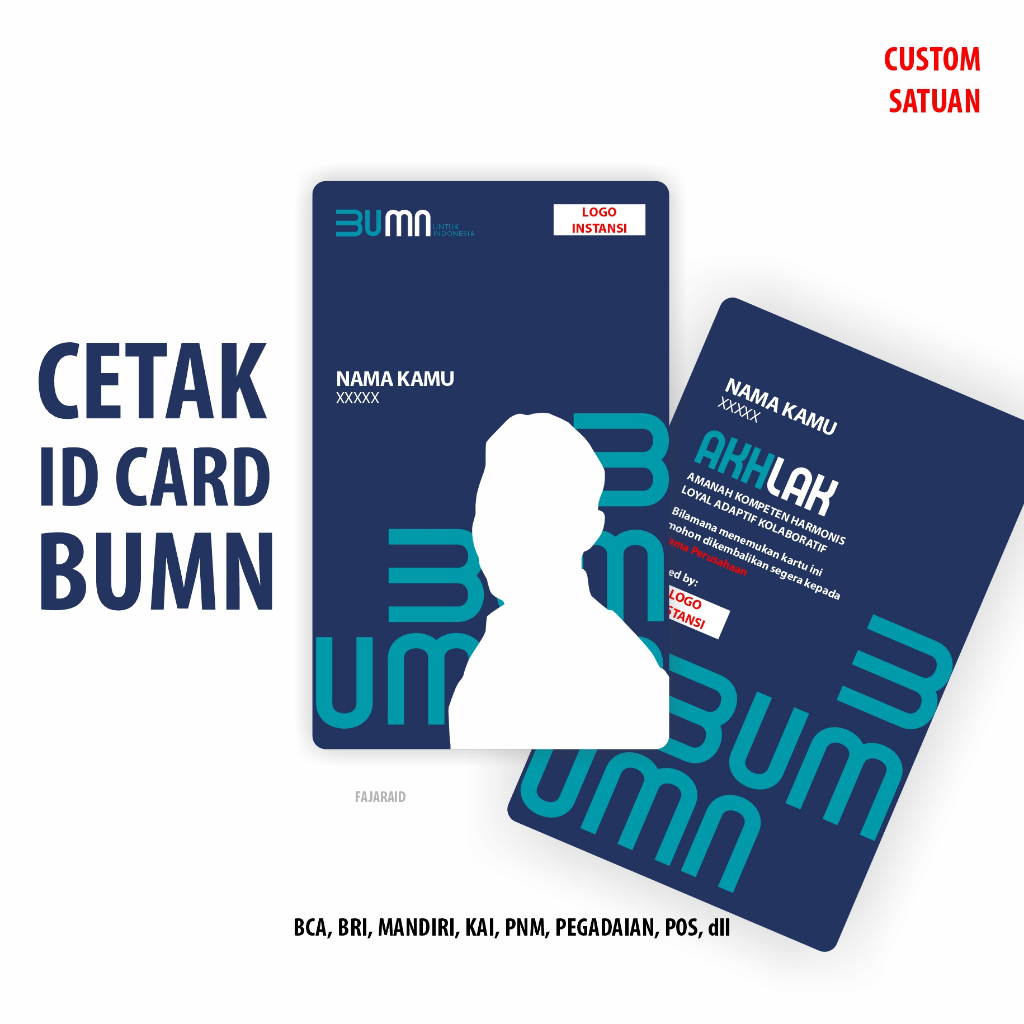Jual Cetak ID Card BUMN Custom Satuan | Shopee Indonesia