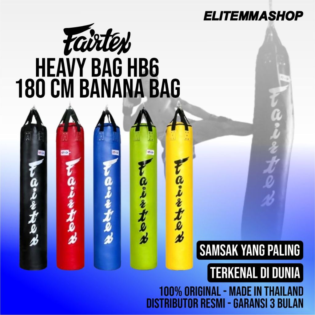 Jual FAIRTEX 6ft Muay Thai Banana Bag HB6 Samsak Muay Thai Boxing ...