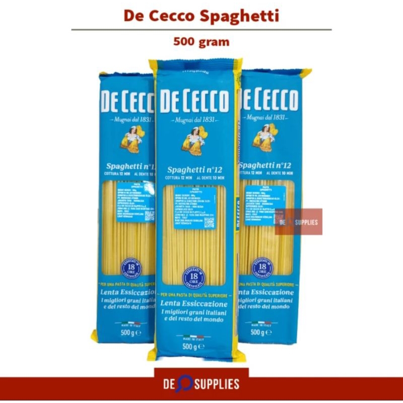Jual De Cecco Spaghetti 500gr - Dececco Spageti Spagetti Premium Pasta ...