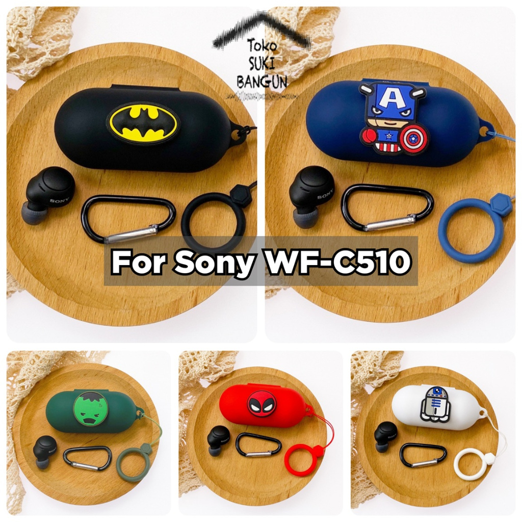 Jual Case Sony WF-C510 Rubber CARTOON HEROES Silicone Cover Casing ...